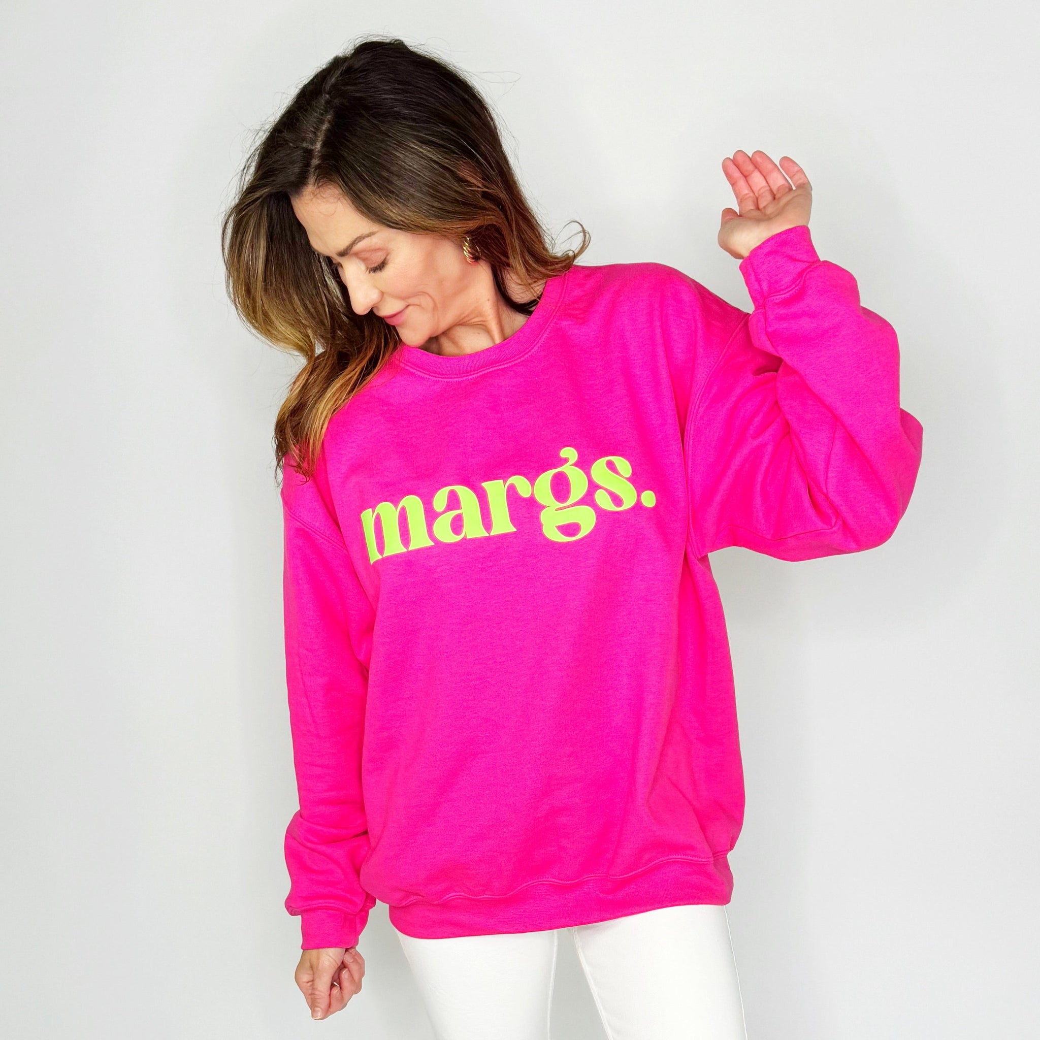 Margs Lime Puff Sweatshirt