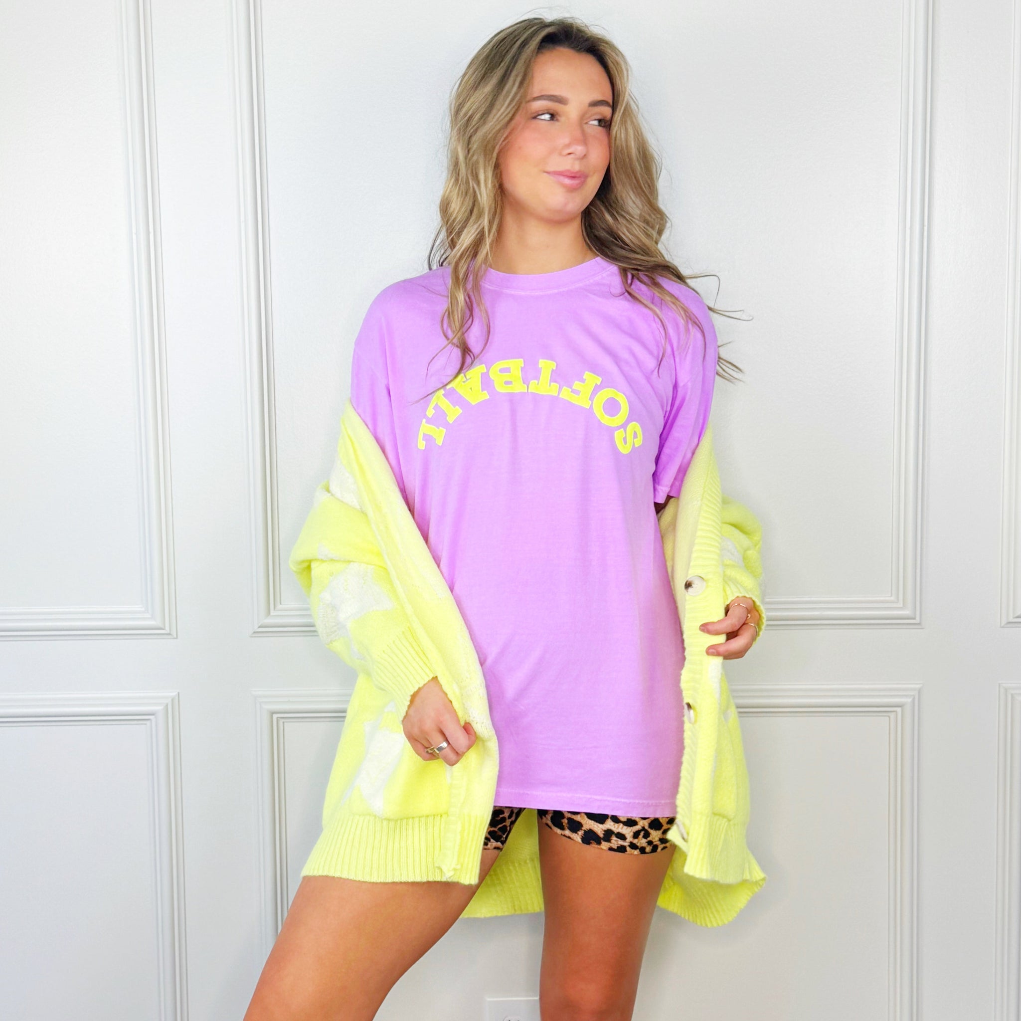 Puff Upside down Softball Tee