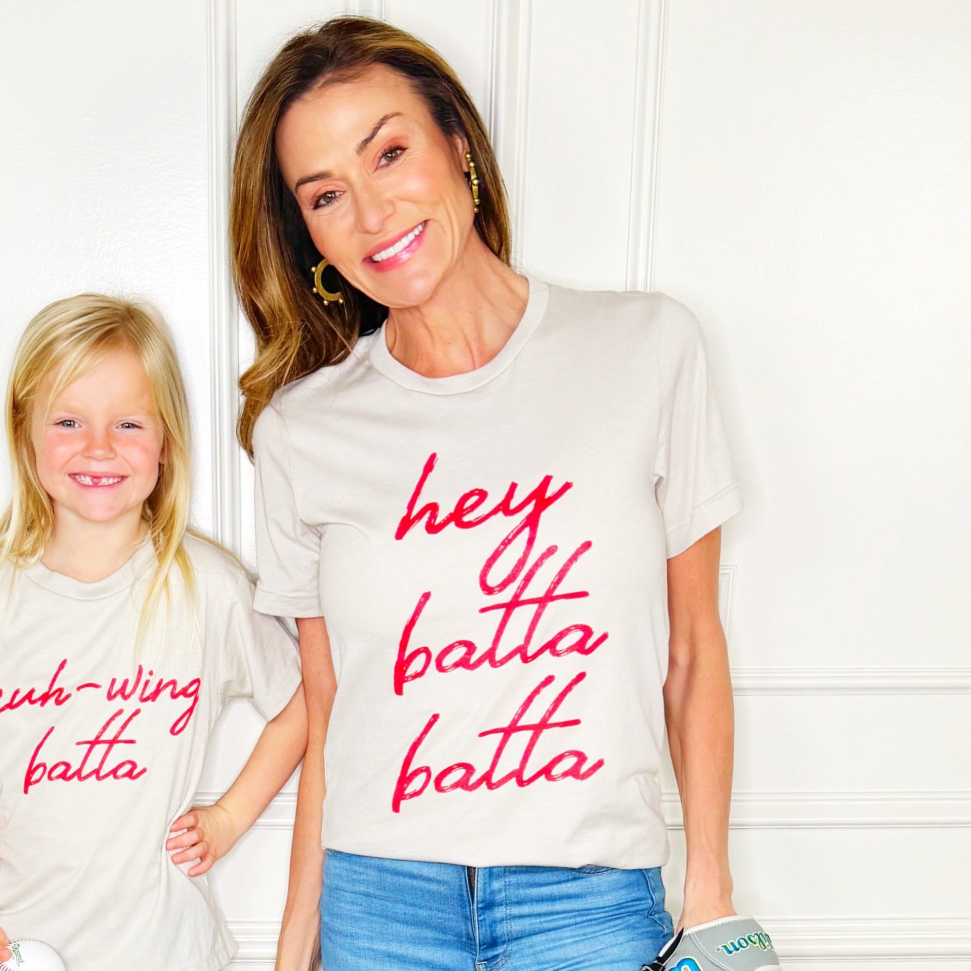 Hey Batta Swing Batta Matching Youth & Adult tee