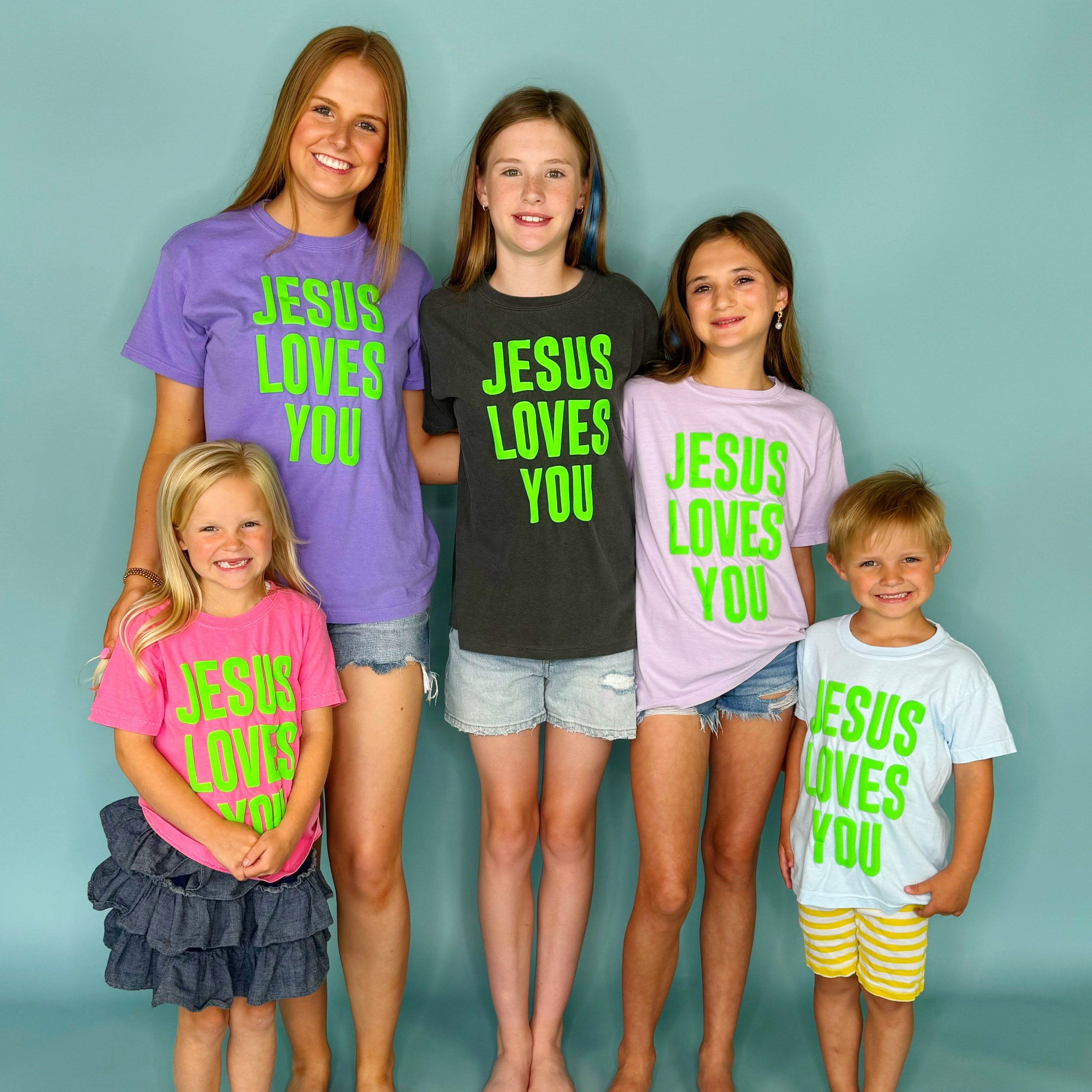 Puff Jesus Loves You Youth Tee