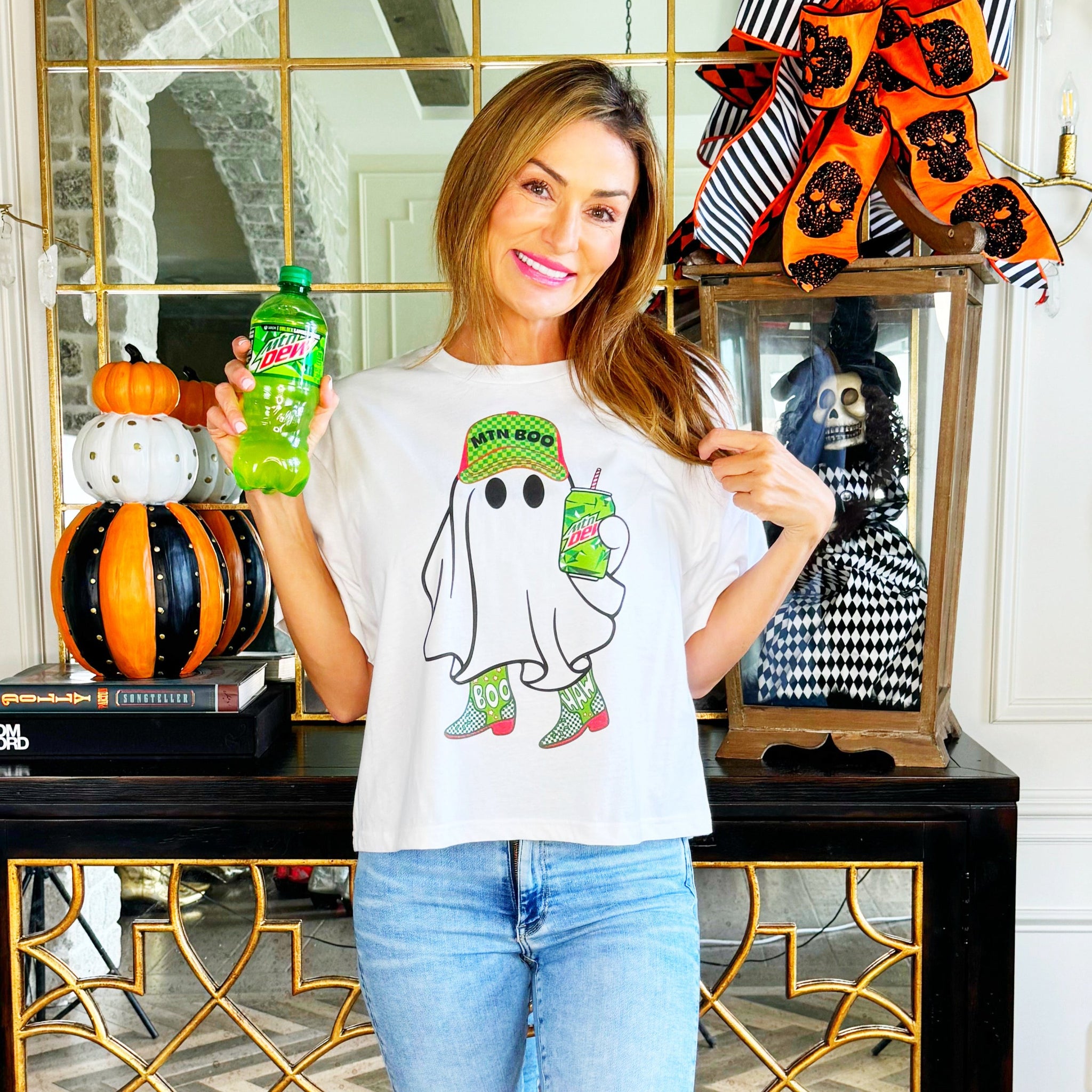 Mountain Dew Ghost Cropped Tee