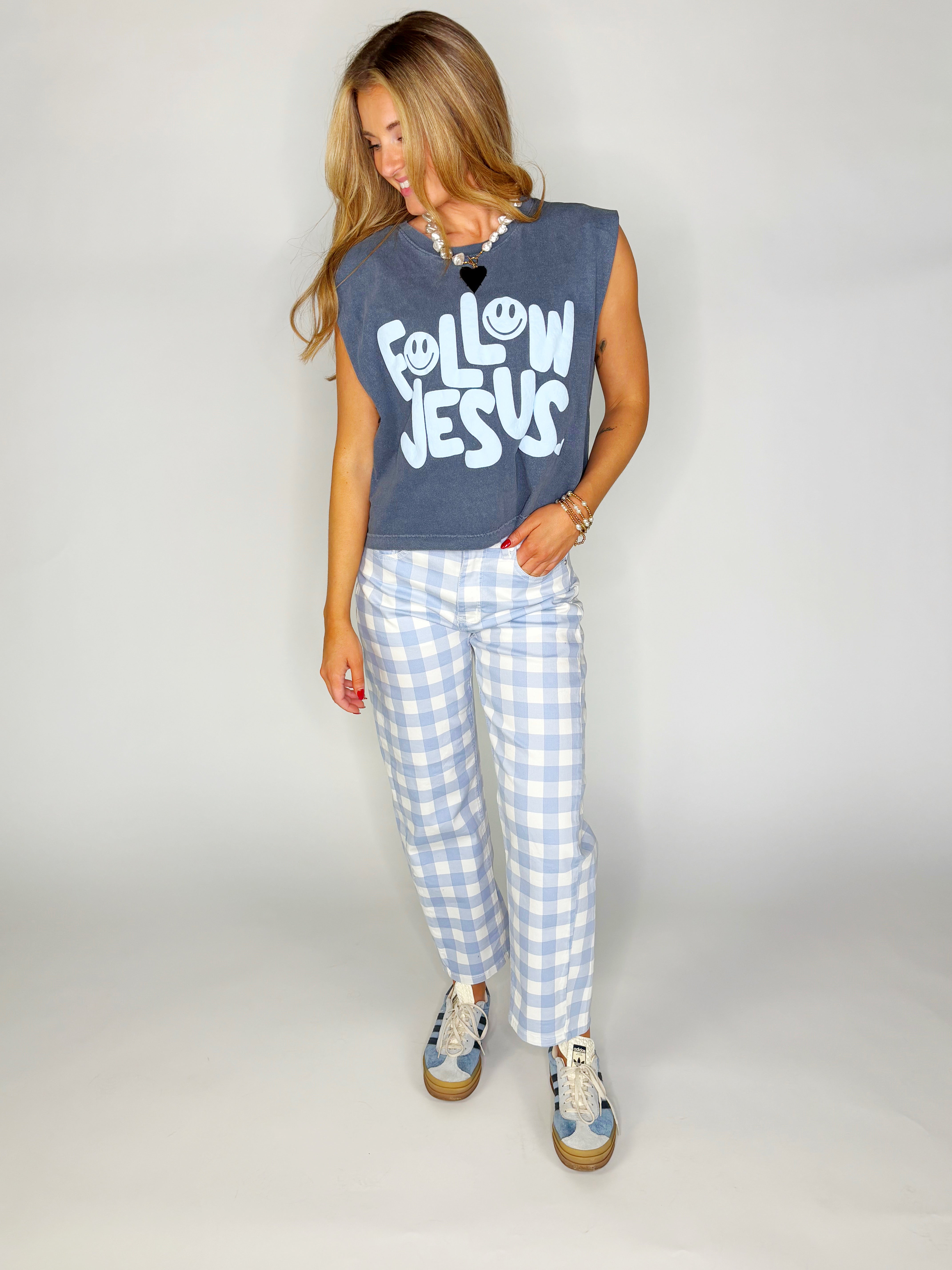 Polka Dot Stretchy Denim Pants Size Pack - 7 Pieces Value Bundle