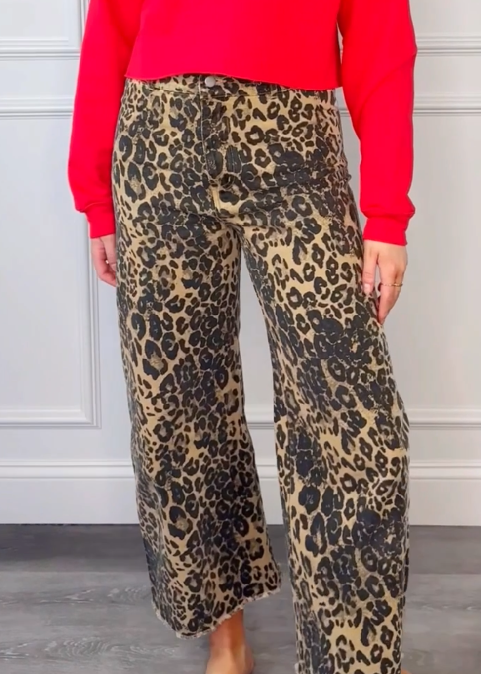 Leopard Wide Leg Pant