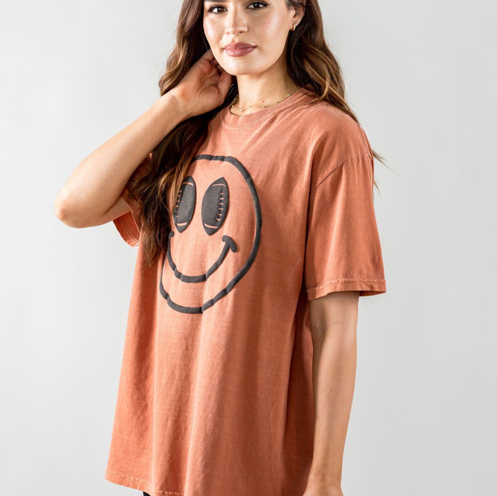 Poppy & Pine | Puff Football Smiley Tee
