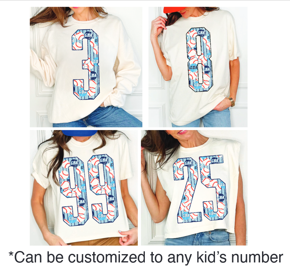 GBA Gators Custom Baseball Number